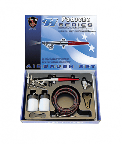 Paasche H Airbrush Set | Suction Feed | Single Action | External Mix